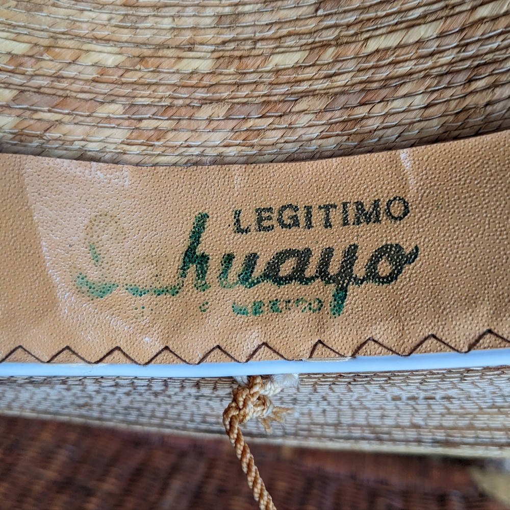 Sahuayo Sombrero Mexican Straw Sun Hat With Cord And … - Gem